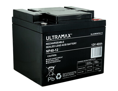 ULTRAMAX NP40-12, 12V 40Ah Sealed Lead Acid - AGM - VRLA Battery | eBay