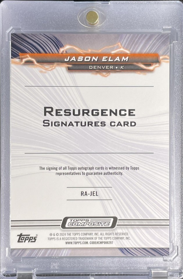 JASON ELAM 2023 Topps Composite Resurgence Refractor Auto #RA-JEL ...