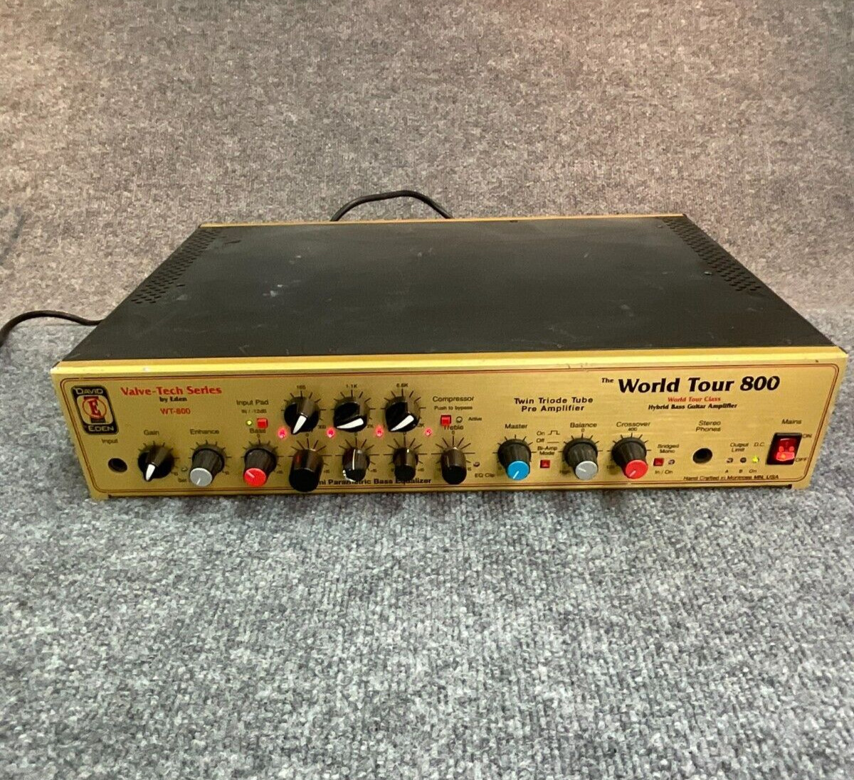 David Eden WT-800 Valve-Tech Series The World Tour 800 Bass Guitar ...