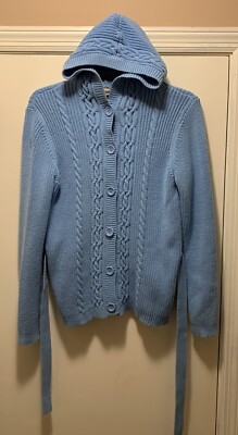 Cherokee Cardigan Sweater Hooded Button Up Size Small | eBay