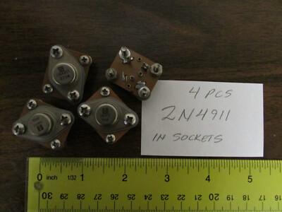 4 Pieces Siliconix 2N4911 Power Transistors With Sockets & Hardware ...