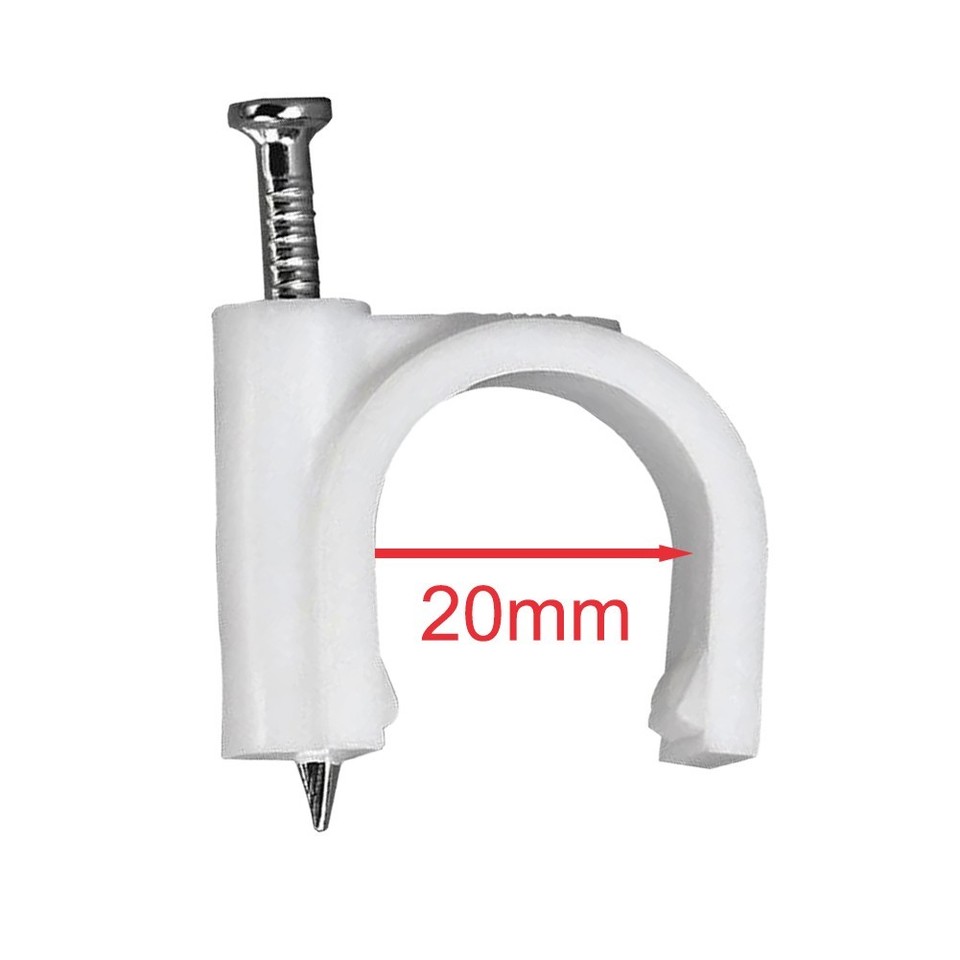 48PCS 20mm C Shaped Cable Clips for Wall Wire Management and ...