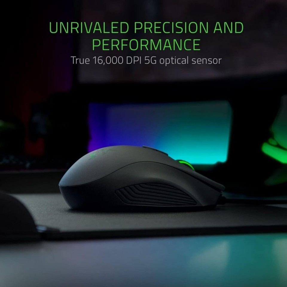 Razer Naga Trinity Gaming Mouse Wired 16,000 Dpi 19 Programmable ...