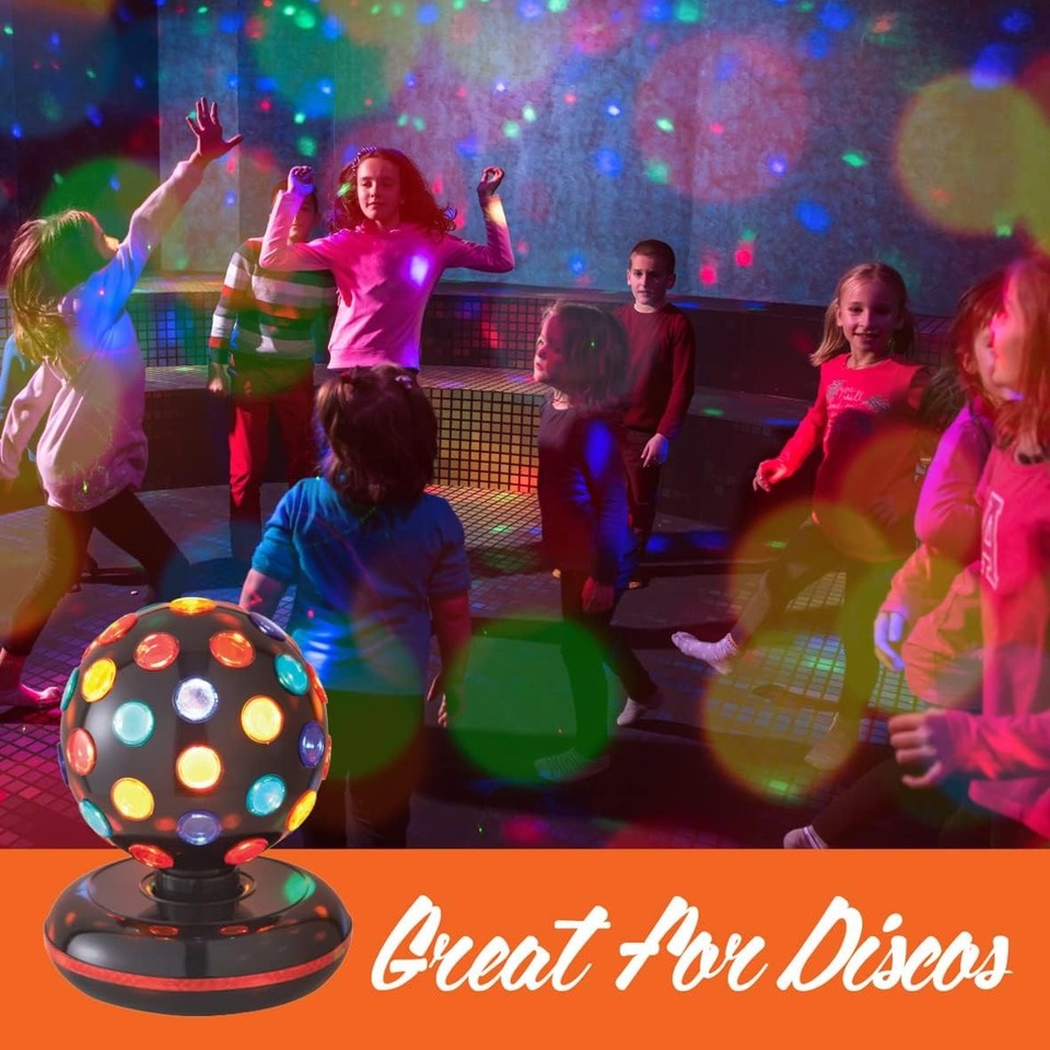 Global Gizmos 45830 6â Rotating Disco Ball/Kids Disco Light/Mains ...