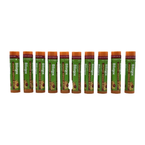 Lot of 10 Blistex Lip Moisturizer Balm Sticks Orange Mango Blast 0.15oz ...