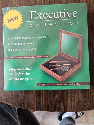 Executive Collection 3 piece Pen, Pencil and Letter Opener in a Walnut ...