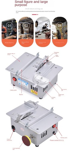 S9 Multi-functional Micro Table Saw Mini Small Table Saw DIY Benchtop ...