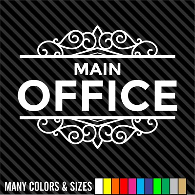 Main Office Decal Sticker - Business Sign - Door Store Window Decal | eBay