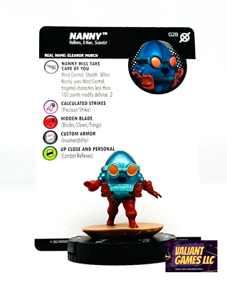 Marvel Heroclix Nanny #028 w/ Card X-Men X of Swords SLOP Set | eBay