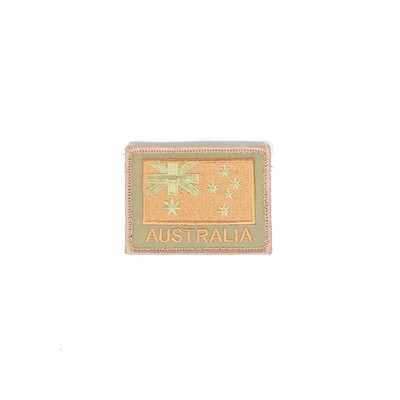 Australian Flag Patch Tan on Khaki with "Hook and Loop" back by COMMANDO | eBay