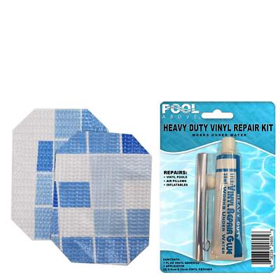 Pool Above Vinyl Repair Kit with Clear Sealant, Ideal for Oval Power ...