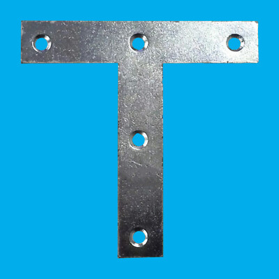 4x 100mm (4") Tee Plates T Mending Bracket Brace Attach Support Fixing ...