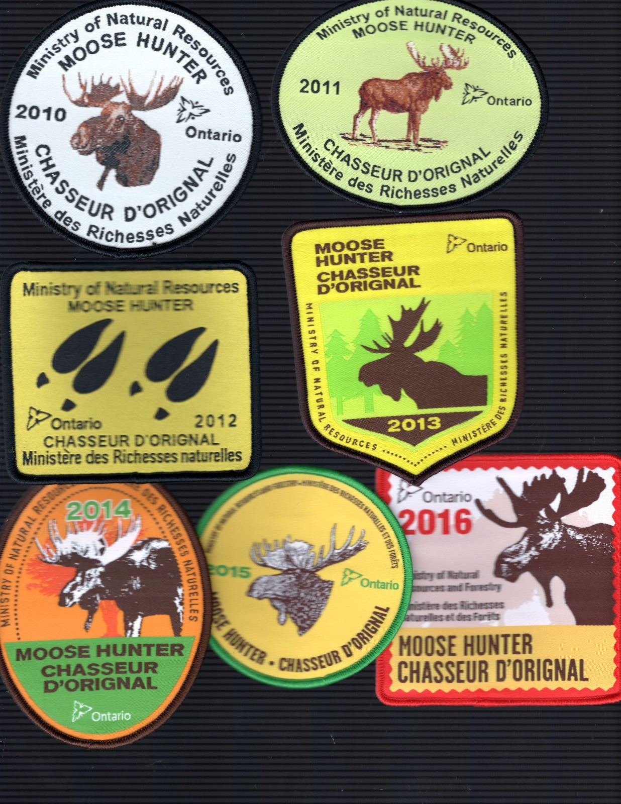 2010 thru 2016 Ontario MNR Successful Moose Hunter Patches Crest Badge ...