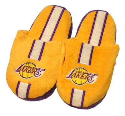 Los Angeles Lakers Size Large Youth Stripe Slide Slippers [NEW] NBA ...