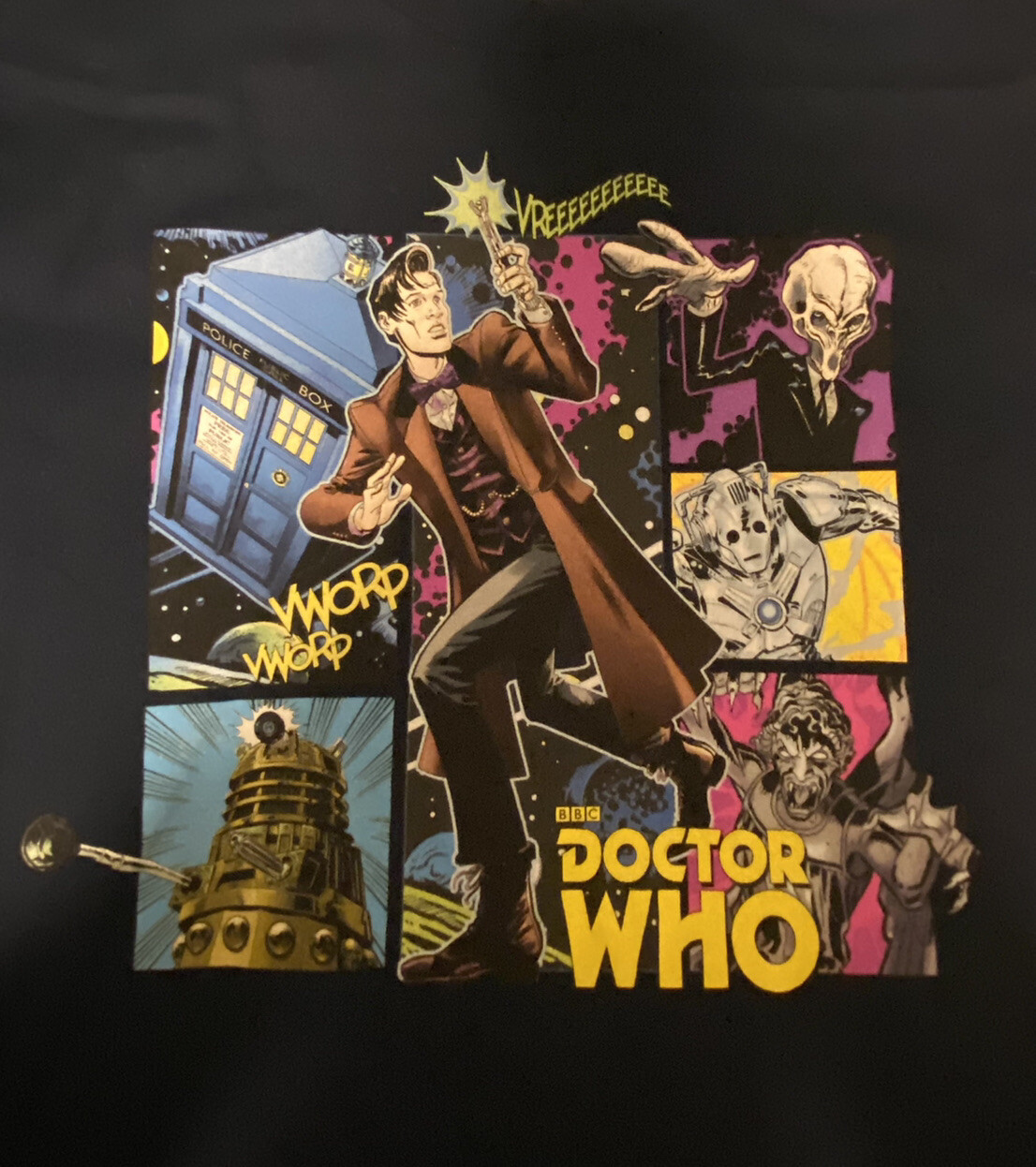 Doctor Who TV Series Comic Art Doctor Medium T-Shirt … - Gem