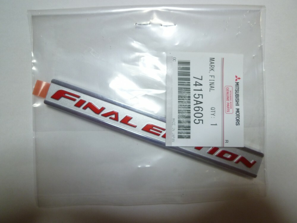 Mitsubishi Genuine Final Edition Rear Emblem Badge 7415A605 F/S | eBay
