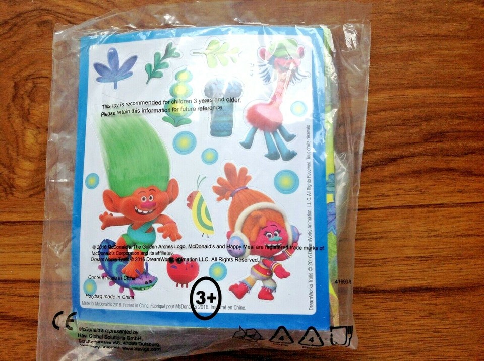 McDonalds Aspen- Trolls 2016 Happy Meal Toys Childs Figures New.Free UK ...