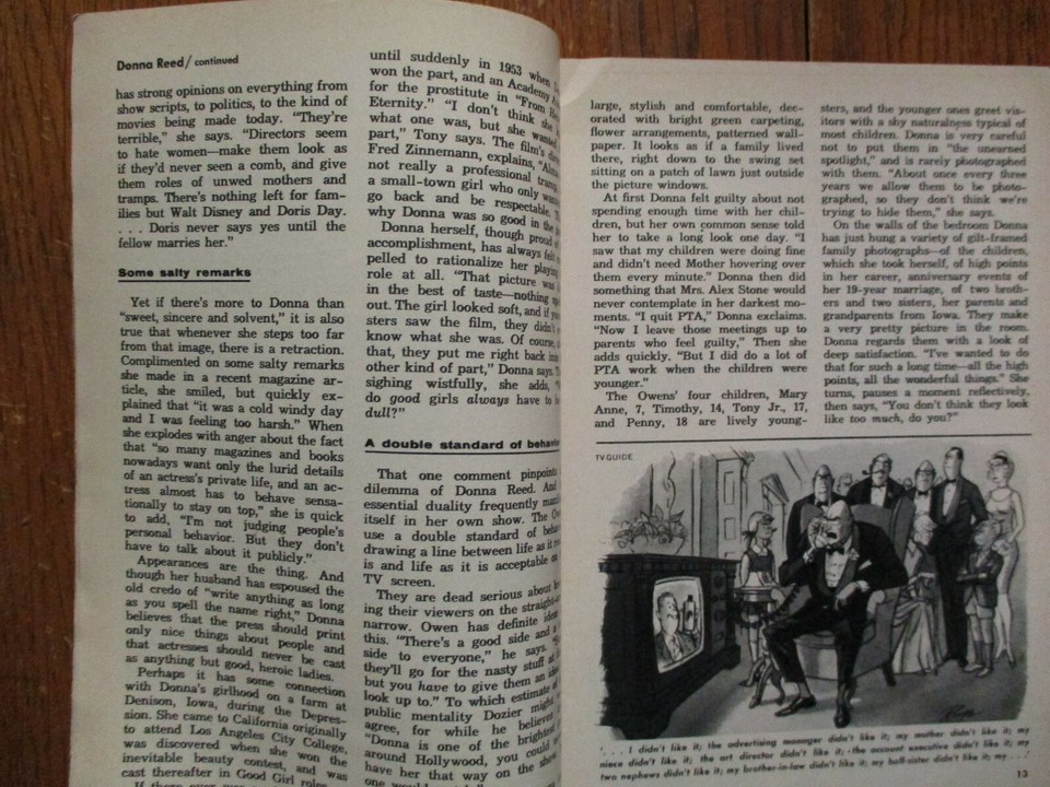 June-1964 TV Guide(DONNA REED/WARD COSTELLO/CLINT WALKER/COLLIN WILCOX ...