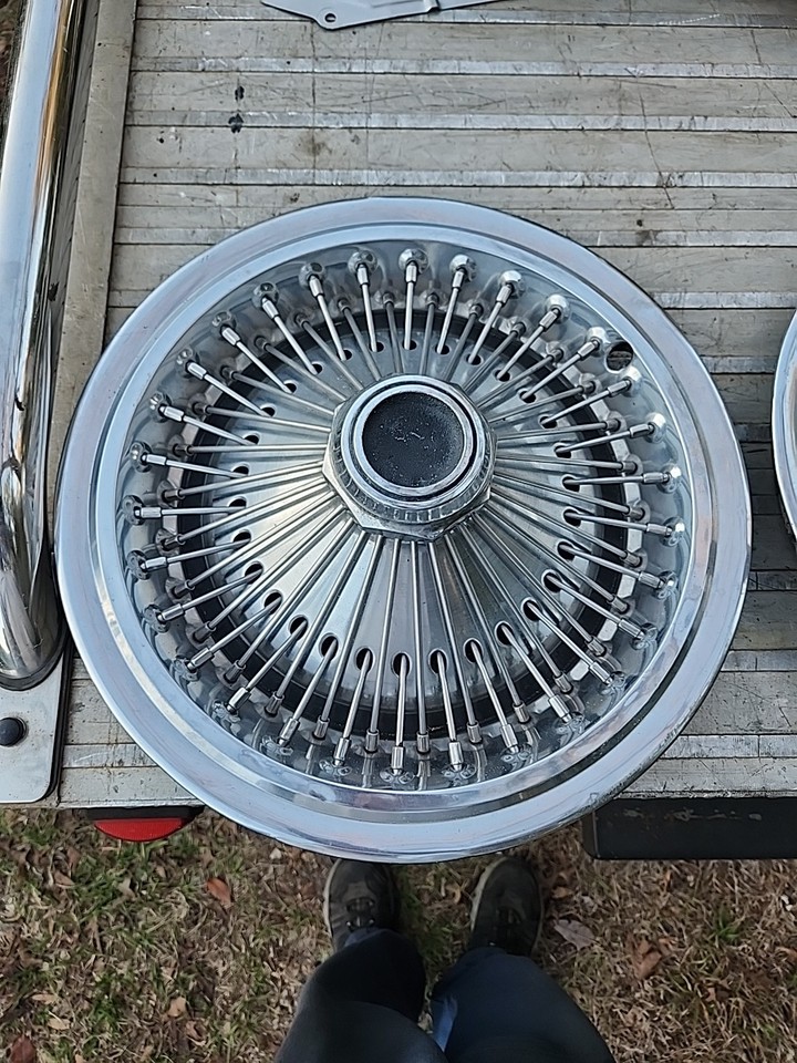 Set 4 Wire Spoke Wheel Covers 15" Hubcaps Hub Cap wheelcovers Dodge ...