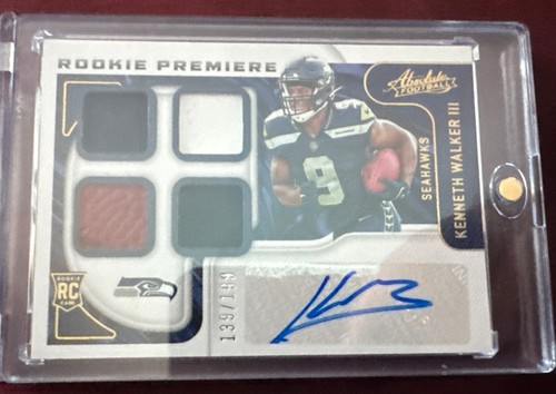2022 Absolute Rookie Premiere Patch Auto RC RPA Kenneth Walker III #218 ...