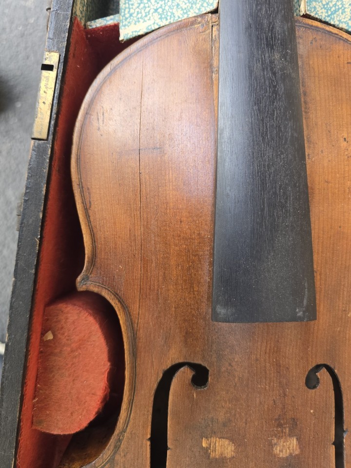Antique HOPF German Violin With Pattern On Back | eBay