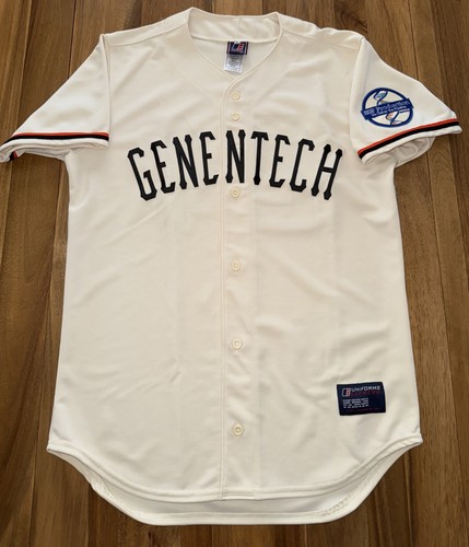 Genentech Baseball Jersey Mens Large Biotechnology #24 Vintage | eBay