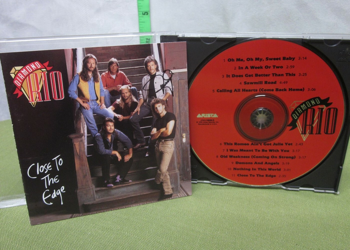 DIAMOND RIO autograph Close to Edge hand-signed 1992 country CD Jimmy ...