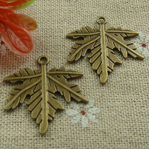 Free Ship 80 pcs Antique bronze maple leaf charms 27x26mm L-911 | eBay