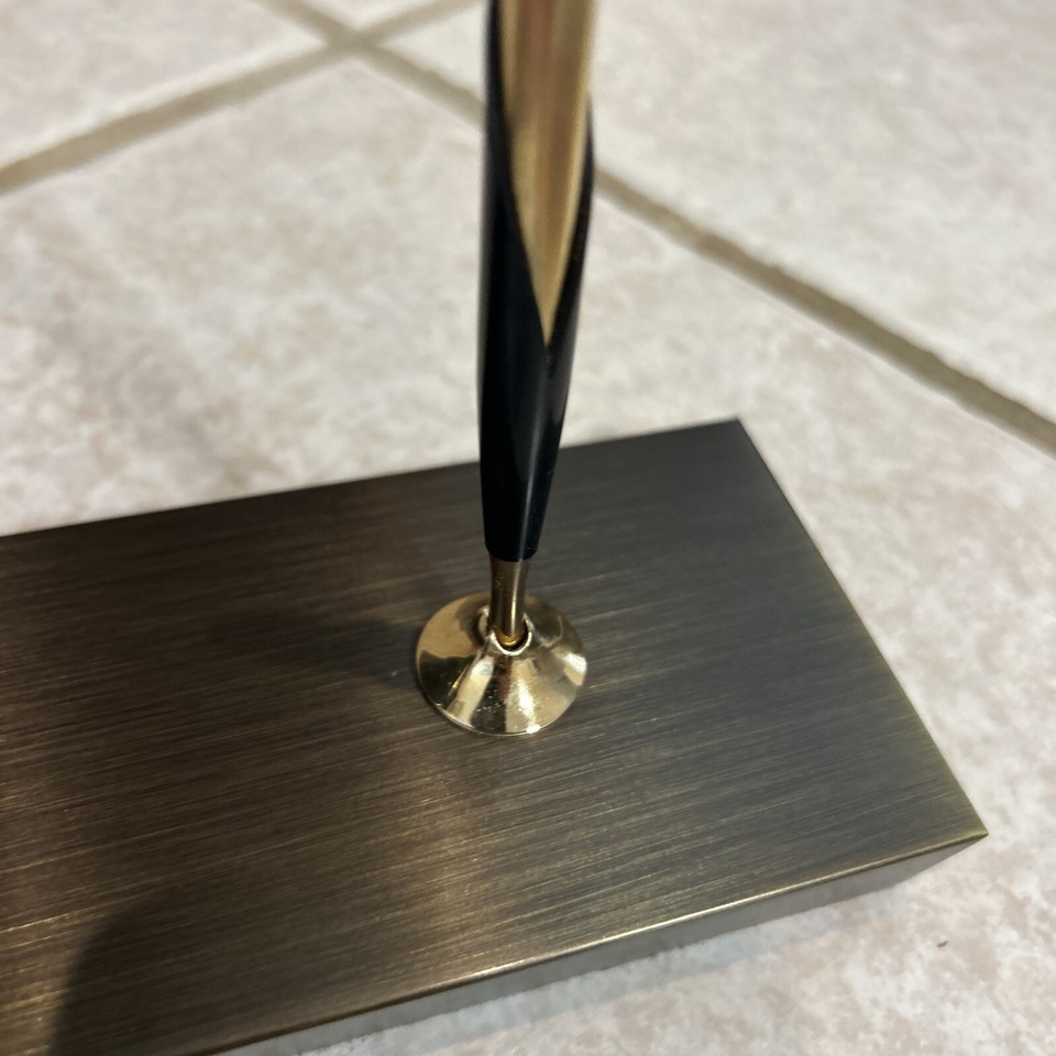 CROSS Double Desk Set Black 1/20 12K GF Gold Filled Pen Black Red VTG ...