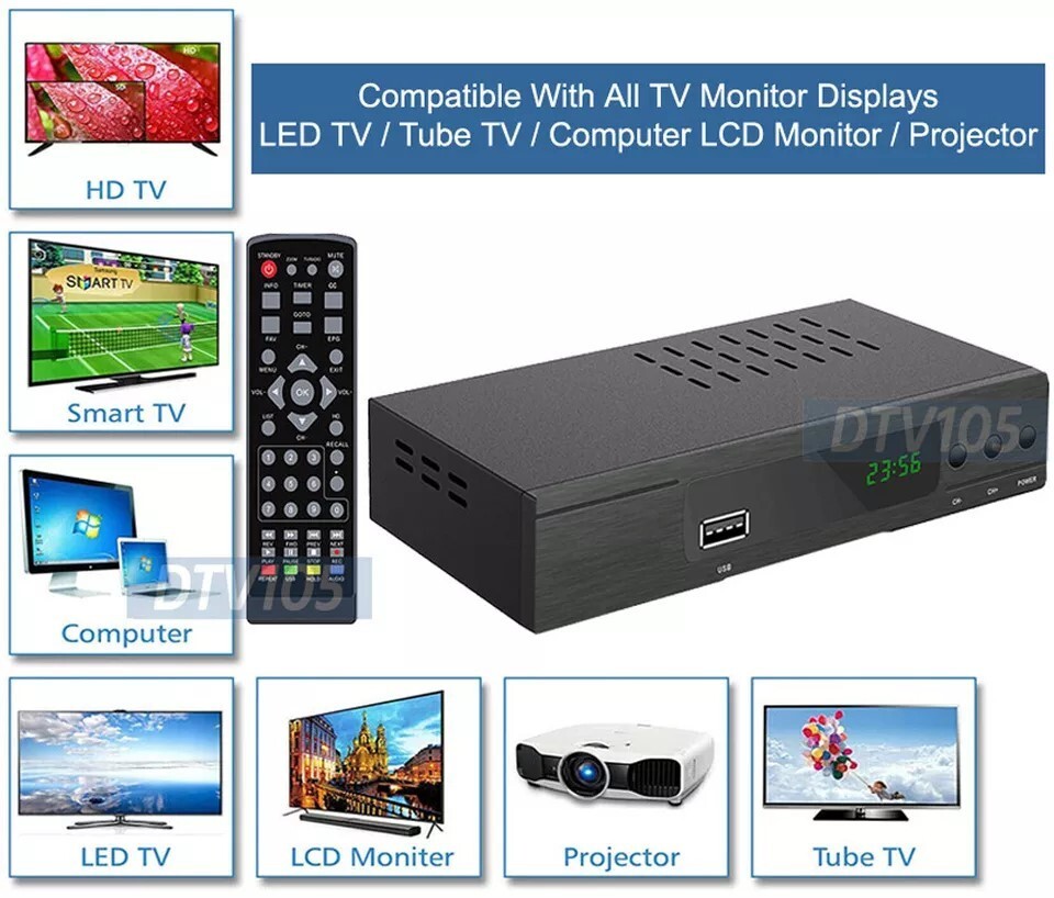 Digital ATSC TV Box For Air Broadcast Live Channels Record Pause ...