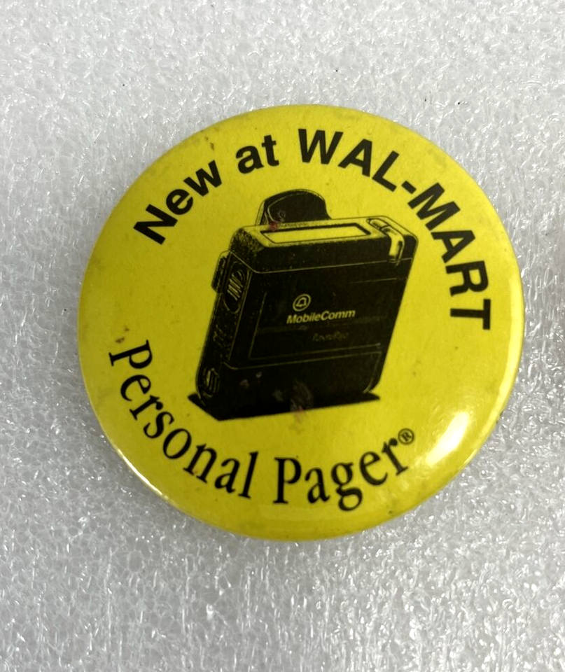 Vintage Employee New At Wal Mart Personal Pager Pin & Wal Mart Proud ...