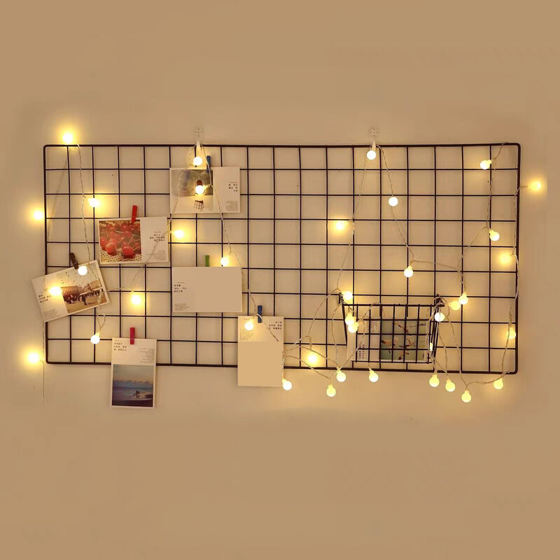 Wall Hanging Metal Lattice Photo Rack Grid Mesh Panel Wire for Picture ...