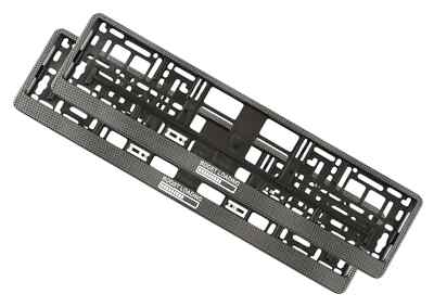 2x European License Number Plate Frames Holders Carbon look Boost ...