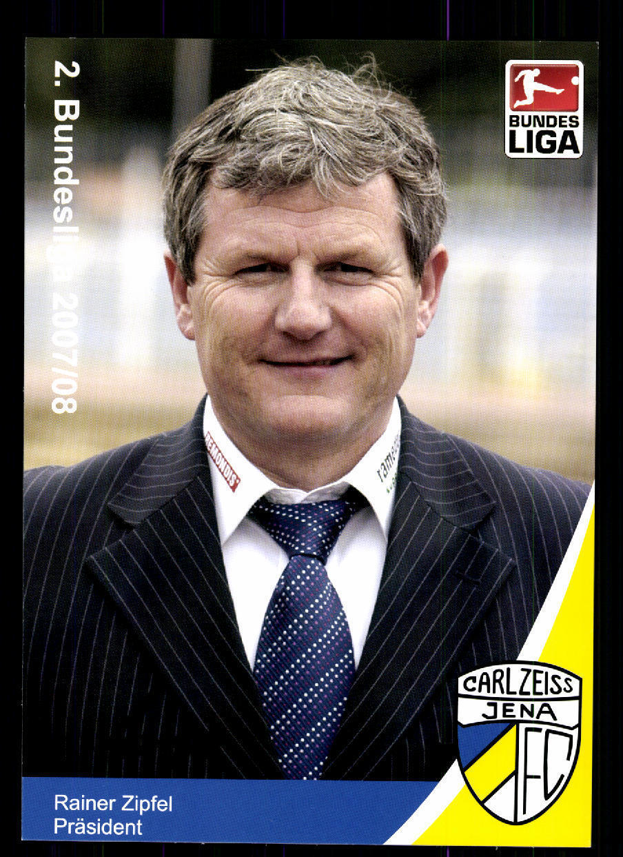 Rainer Zipfel Autogrammkarte Carl Zeiss Jena 2007-08 Original Sign+A ...