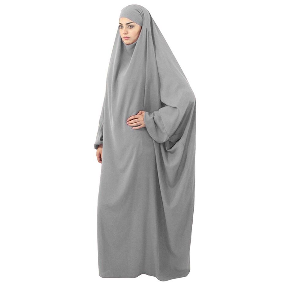 One Size Overhead Burqa Kaftan Robe Muslim Women Long Dress Islamic ...
