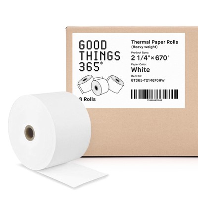 ® Thermal Paper Rolls for POS Registers and Credit Card Machines (2 1/4 ...