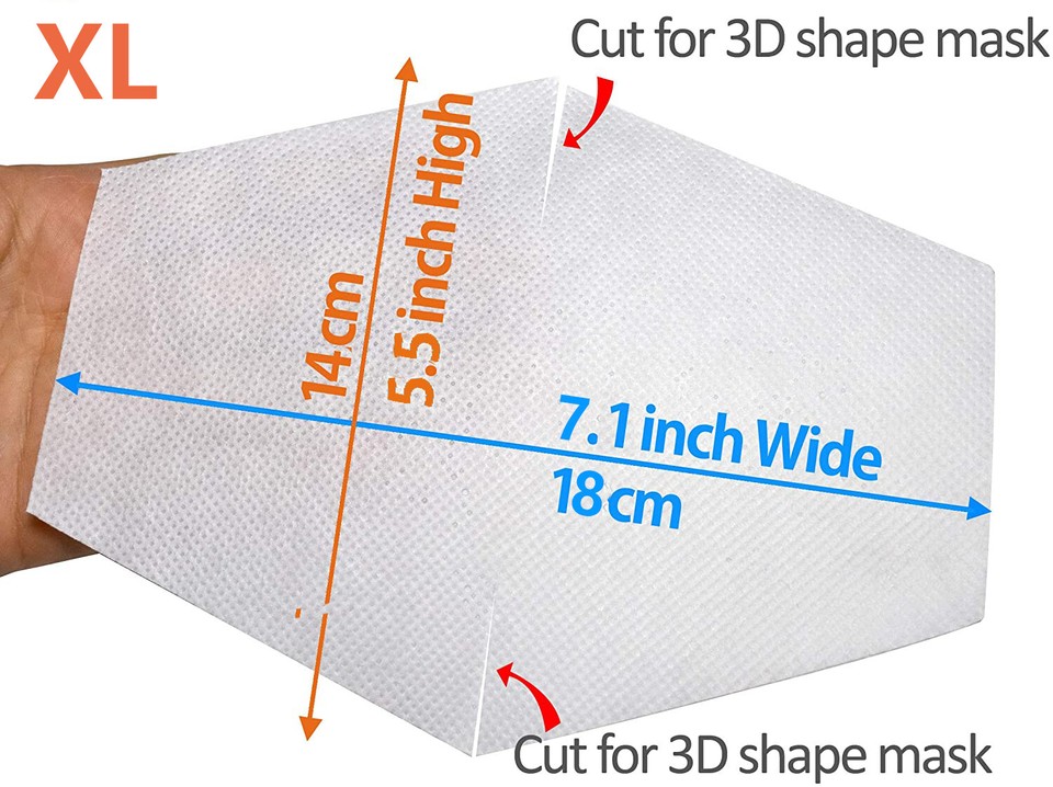 Face Mask Reusable Washable S/M/L/XL Adjustable 3D 100% Cotton Unisex ...