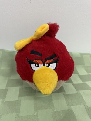 Angry Birds Girl Red Plush Yellow Bow Approx 5" 2012 Good Stuff Toys | eBay