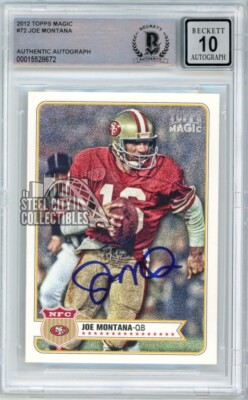 Joe Montana 2012 Topps Magic Autograph Card #72 BAS 10 | eBay