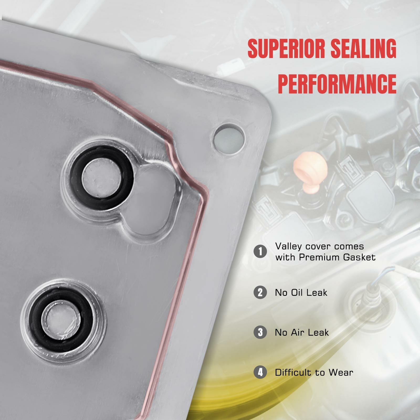 Engine Valley Cover w/ Gasket & Bolts For GM LS2/LS3/LS7 Engine w/o PCV ...