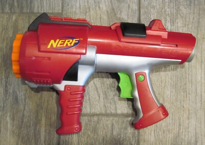NERF Dart Tag Hyperfire Red Barrel Gun Blaster Rotating Shot Hasbro ...