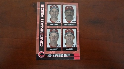 2004 KAHN'S CINCINNATI REDS COACHING STAFF BASEBALL CARD | eBay