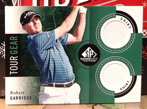 ROBERT GARRIGUS DUAL SHIRT RELIC ~ 2014 SP GAME USED GOLF ~ TOUR GEAR # ...