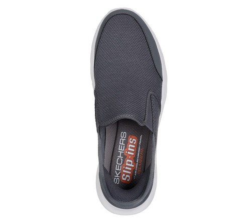 Skechers Shoes Men's Slip Ins Slip On Charcoal Comfort Casual Memory ...