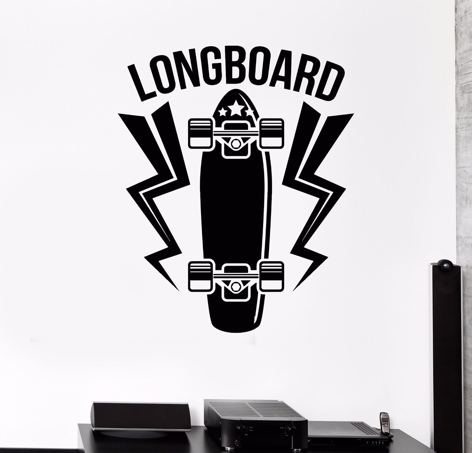 Vinyl Wall Decal Longboard Skateboard Sport Art Room Mural Stickers ...