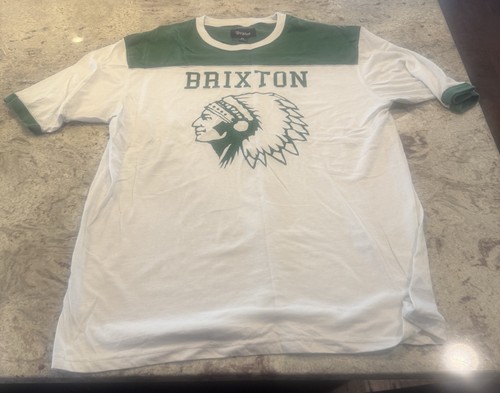 MENS BRIXTON White/Green T-SHIRT SIZE XL | eBay