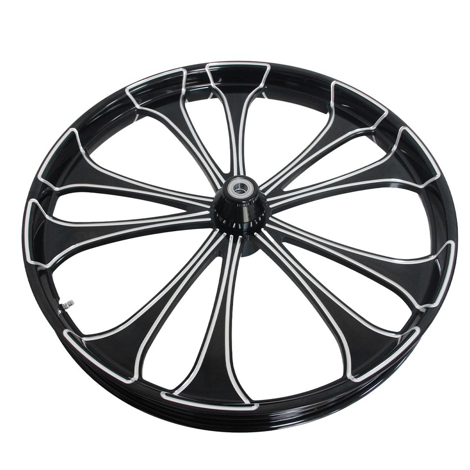 For Harley Touring/Dyna/Softail 21x3.5" Front Wheel Rim & Dual Hub Disc ...