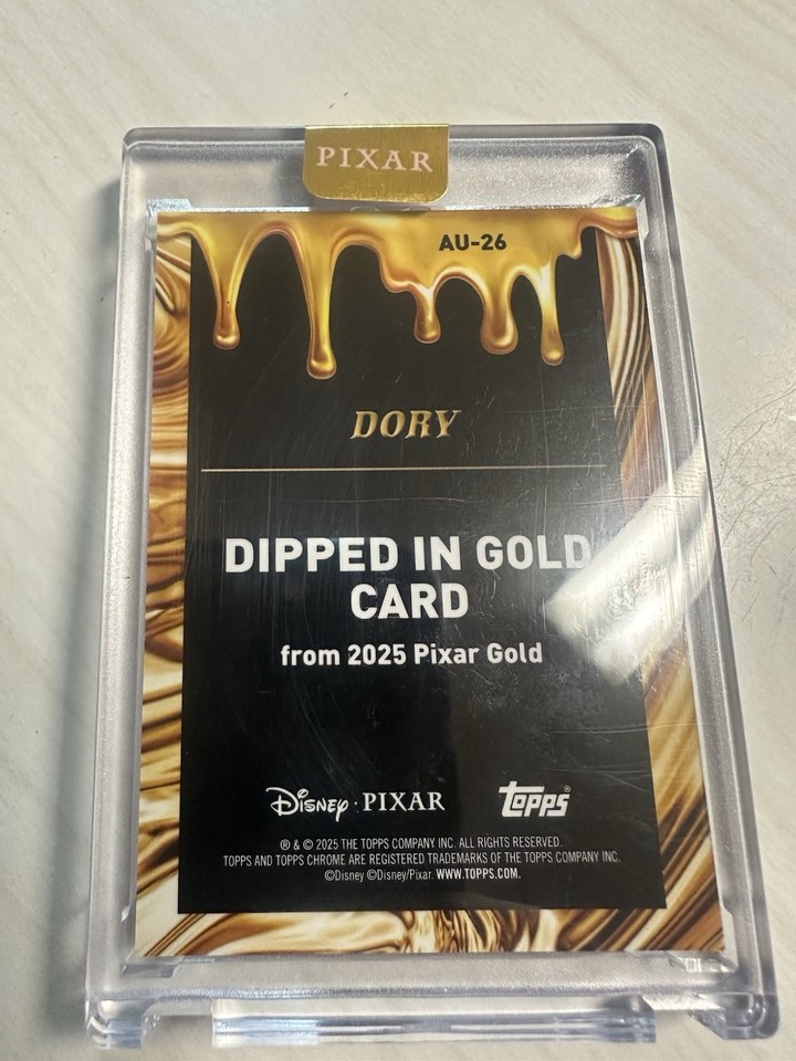 2025 Topps Pixar Gold Dipped In Gold 1/1 Dory “Finding Dory ...