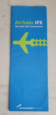 March 2009 AirTrain JFK International Airport Transit Map Fare NY Port ...