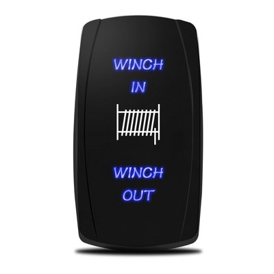Winch In Out Momentary LASER Rocker Switch Blue Led Light for Crane ...